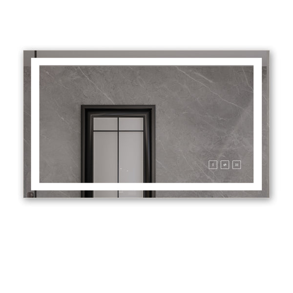 24x40 inch Dimmable LED Lighted Bathroom Mirror Rectangle-Hauschen Home ...